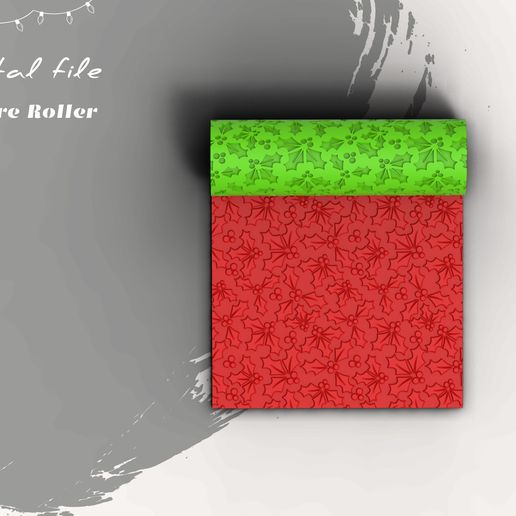 🎄 Christmas 3 | Polymer Clay Seamless Texture Roller | Digital STL File ...