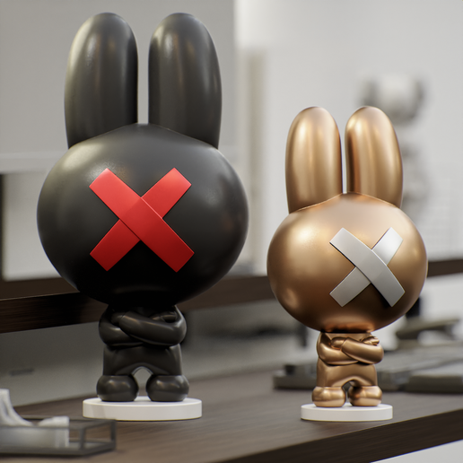 🐇 Rabbit Rabbit Bearbrick Kaws - Eye X - Separated by pieces for easy ...