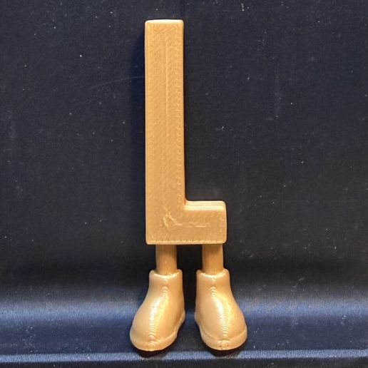 🏫 Lowercase letter l with legs・Free STL File for 3D printing・Cults