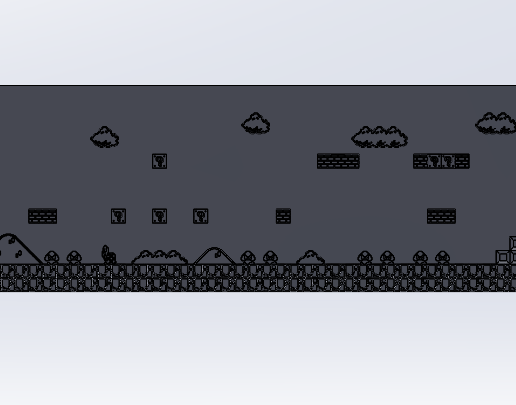 🗺️ HUGE PRINT Super Mario WORLD 1-1・ STL File for ・Cults