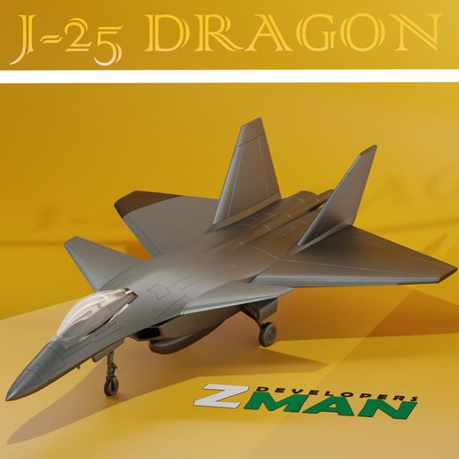 👻 J-25 GHOST ( STEALTH FIGHTER JET)・ STL File for 3D printing・Cults