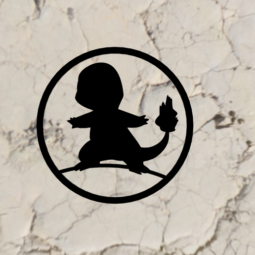👤 Charmander Silhouette・ STL File for 3D printing・Cults