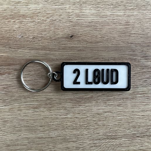 🗝️ 2 Fast & 2 Loud Number plate Keyring・ 3D File for 3D printing・Cults