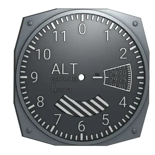 🕰️ Avionics Altimeter Clock・ STL File for 3D printing・Cults