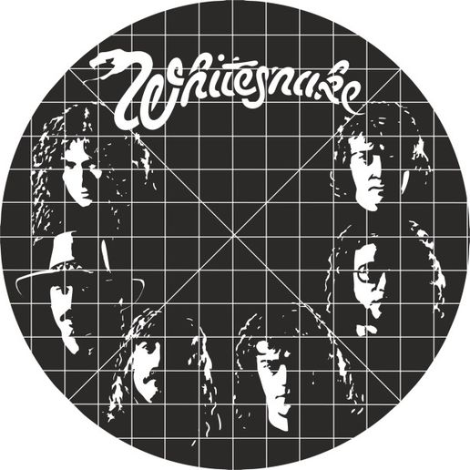 Archivo DXF Whitesnake for laser cutting on vinyl record DXF file ⏺️ ...