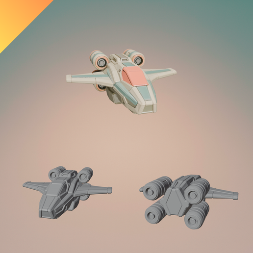 👾 Sci-Fi Starship STL for 3D Printing – Futuristic Spacecraft Model ...