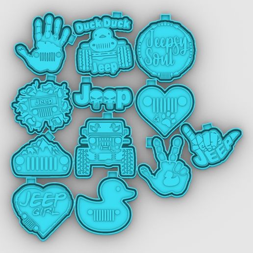 STL file Jeep duck bundle pack 2 - freshie mold - STL for silicone mold ...