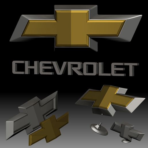 🚙 Chevrolet logo car brand for 3D printer or CNC router・ 3D File for ・Cults