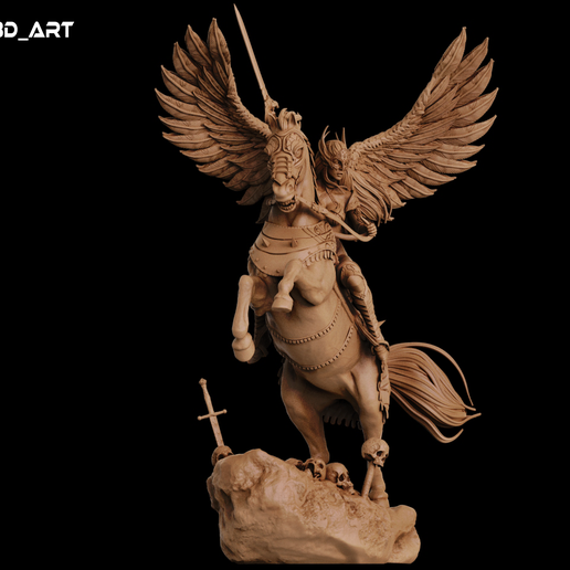 🐎 Valkyrie 3D Print・ STL File for ・Cults