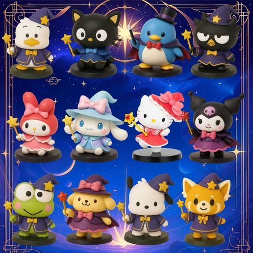 👋 hello kitty magician's dream complete collection X 12・ STL File for ...