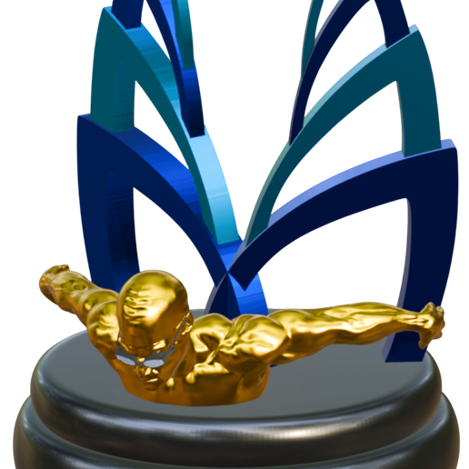 🏊 Premium 3D Printing Swimming Trophy・ STL File for 3D printing・Cults