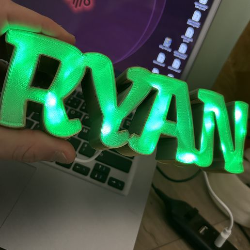 STL file First name light Ryan 🪞 ・3D printable design to download・Cults