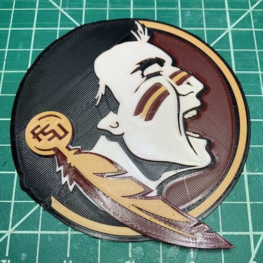 🚩 FSU Seminoles 3D logo AXM・Free STL File for 3D printing・Cults