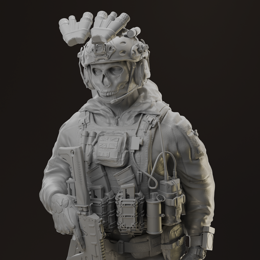 👻 GHOST ( Call of duty )・ 3D File for 3D printing・Cults