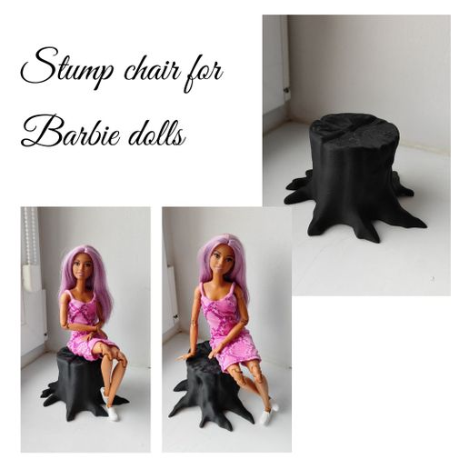 🪑 Stump for Barbie doll 1:6 (Stump chair)・ STL File for 3D printing・Cults