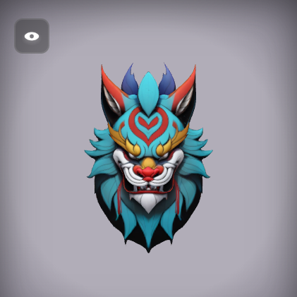 3D file Colorful stylized animal mask 🎨 ・3D print design to download・Cults