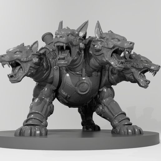 🎲 Tetralyx Cerberus – 4 Headed Steampunk Mechanical Hellhound STL・ OBJ ...