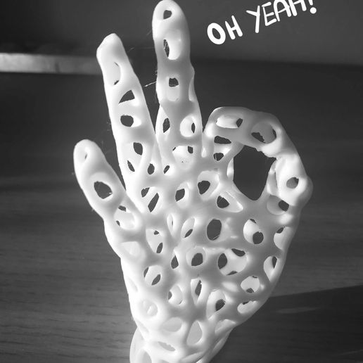 Voronoi Main imprimable en 3D • fait avec Ender3・Cults