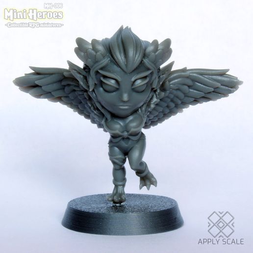 3D file Mini Heroes - Collectible RPG Miniatures (Harpy, Chibi) 👹 ...