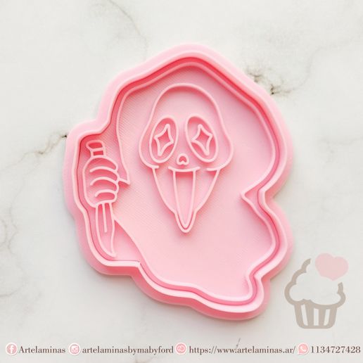 🎃 Halloween Scream Cookie Cutter・ STL File for 3D printing・Cults