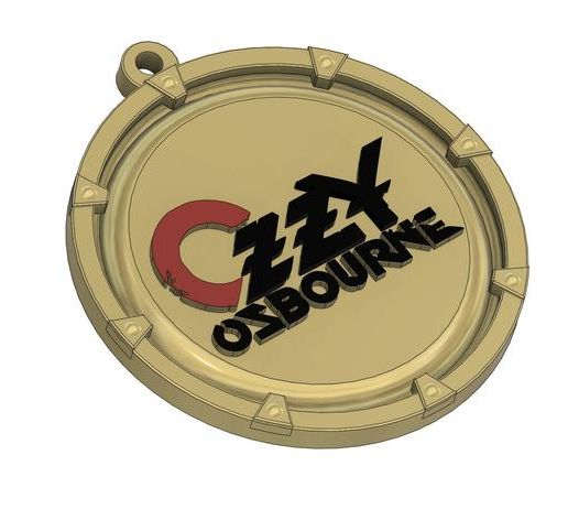 🗝️ Ozzy Osbourne Medallion / Keyring・Free 3D File for ・Cults