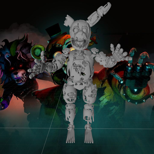 arquivo STL FNAF / CINCO NOCHES EN FREDDY'S SpringTrap 🎃 ・modelo para ...