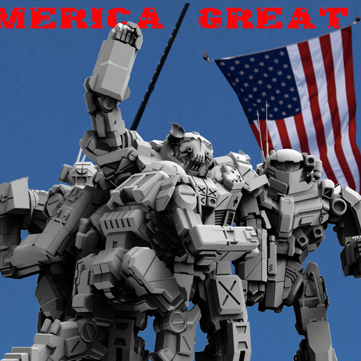 🎲 MECH AMERICA GREAT AGAIN・Free STL File for 3D printing・Cults