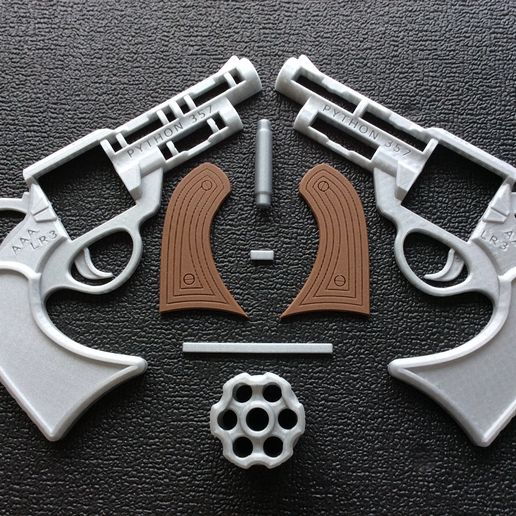 🔫 REVOLVER with LR3 AAA BATTERIES・ STL File for ・Cults