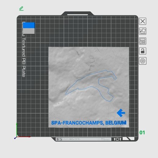 🗺️ Spa-Francorchamps F1 Circuit 3D Printable Map - Detailed STL Model ...
