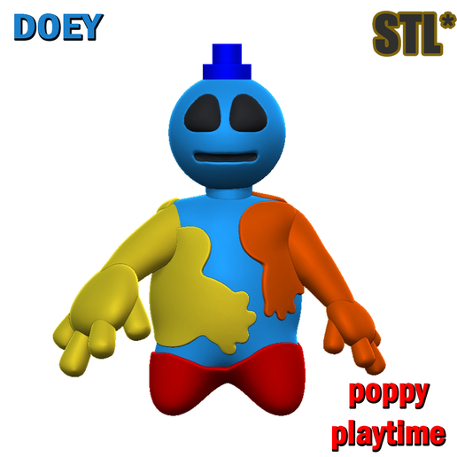 STL file Poppy Playtime Chapter 4 Doey STL 3D Model Character Fanart 🦸 ...