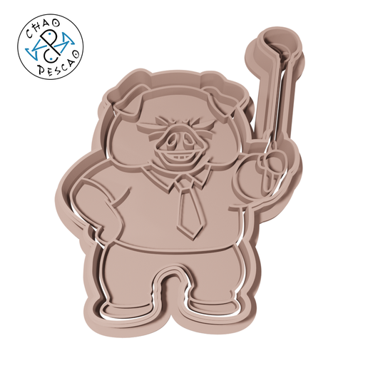🍪 Director Ton Aggretsuko (no 3) - 饼干模 - 软糖 - 聚合粘土・文件用于 STL 三维打印・Cults