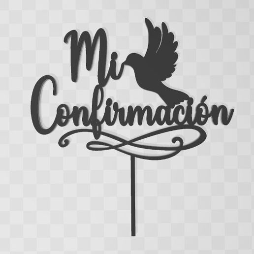 🍰 My Confirmation cake topper・ STL File for 3D printing・Cults