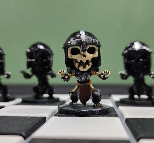 💀 Skeleton Soldier Unarmed (Black Pawn)・Free 3D File for ・Cults