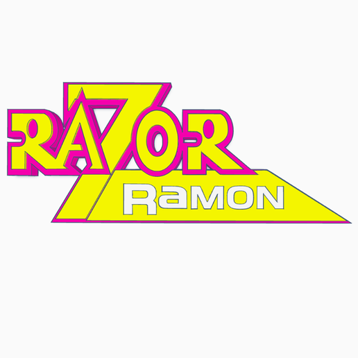 🪒 RAZOR RAMON (WWE) V2 Logo Display by MANIACMANCAVE3D・ STL File for 3D ...