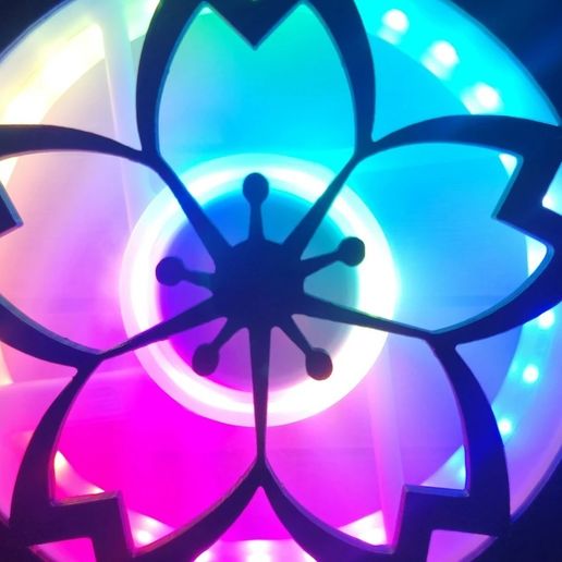 💐 Pack Cooler Fan Cover Flower Sakura Computer Fans・ STL File for ・Cults