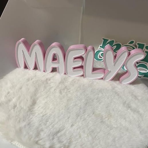 3D printing prenom maelys • made with ender 3 pour les capot et ender 3v3se pour les lettres・Cults