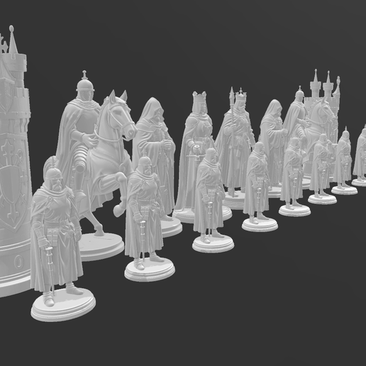 ♟️ TEMPLAR CHESS SET (CRUSADES) DELUXE HIGH QUALITY・ 3D File for 3D ...