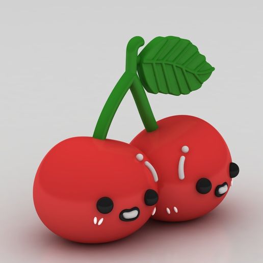 🍒 kawaii cherry 3d printable model・ STL File for 3D printing・Cults