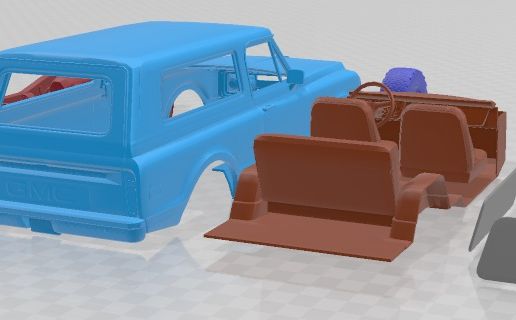 🚗 GMC Jimmy 1969 Printable Car・ 3D File for 3D printing・Cults