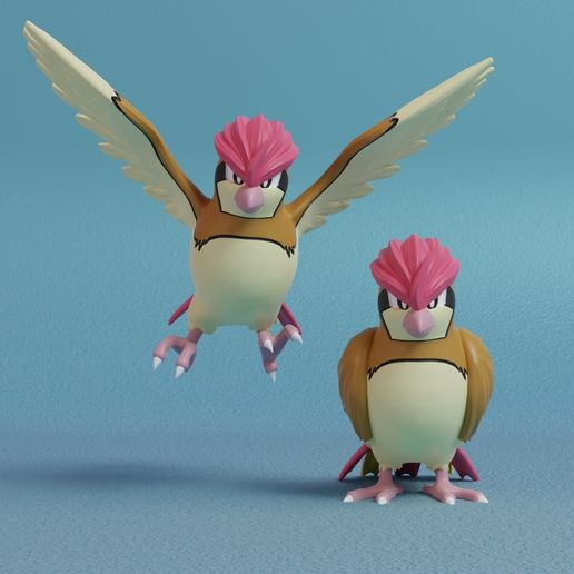 STL file Pokemon - Pidgeotto with 2 poses 🐉 ・3D printable model to ...