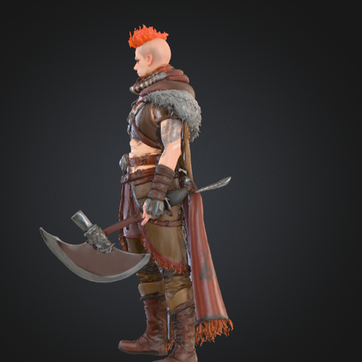 ⚔ Viking Warrior (Barbara)・Free STL File for 3D printing・Cults