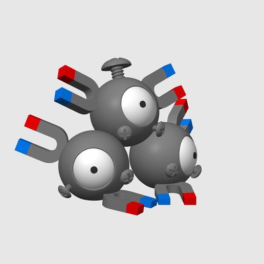 STL file Magneton (Magneton ) Farbig, Pokedex Nr. 082// Pokemon 🐉 (3MF ...