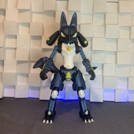 🤖 Mecha Lucario Robot Figure | NO AMS Multipart (3MF)・ STL File for 3D ...