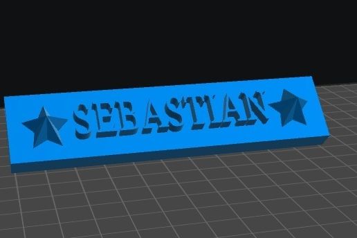 3D file Sebastian Nameplate 👾 ・3D printing model to download・Cults