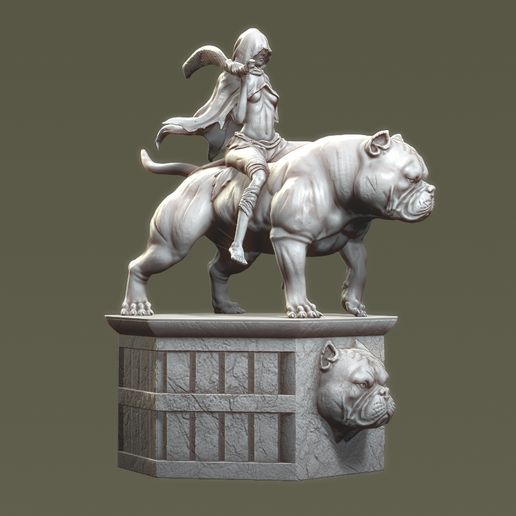 👤 American Bully Guardian・ STL File for 3D printing・Cults