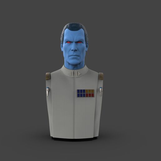 👤 Grand Admiral Thrawn Bust・ STL File for 3D printing・Cults