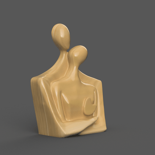 STL file Romantic Couple Hug Statue – 3D STL File for Decoration 🧑‍🤝‍🧑 ...