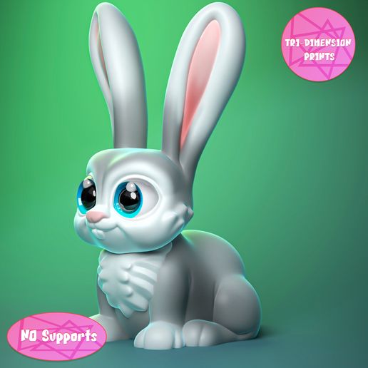 STL file CUTE RABBIT (NO SUPPORTS) 🐇 (3MF)・3D printer model to download ...