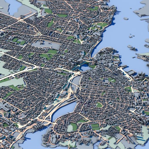 🏙️ Stavanger City Norway 3D Model – Norwegian Coastal City – Oil ...