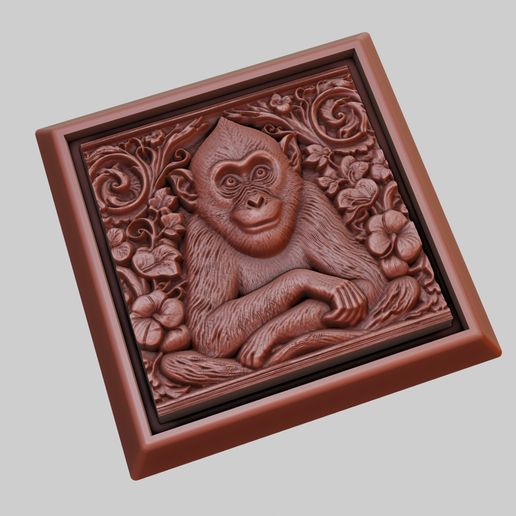 🐒 Monkey Animal 3D Model for CNC Router Laser & 3D Printer・Arquivo 3D ...